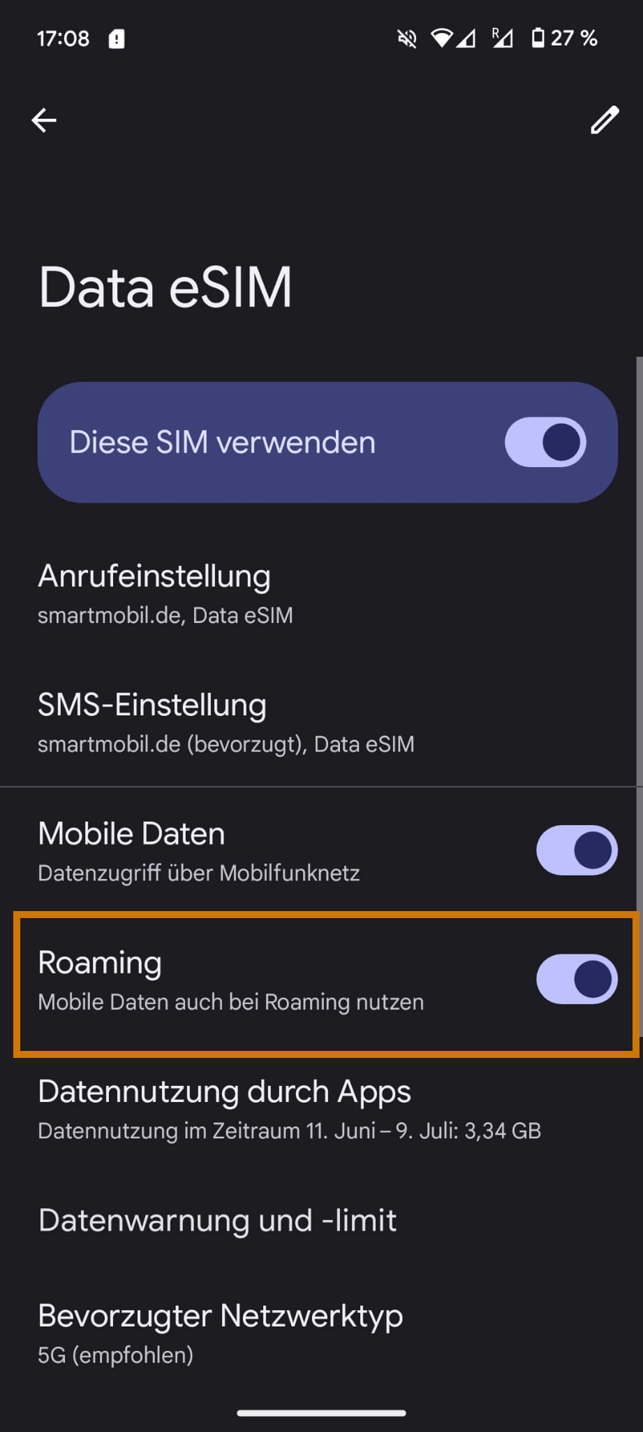 Wie aktiviere ich eine eSIM auf dem Google Pixel 8 Pro?